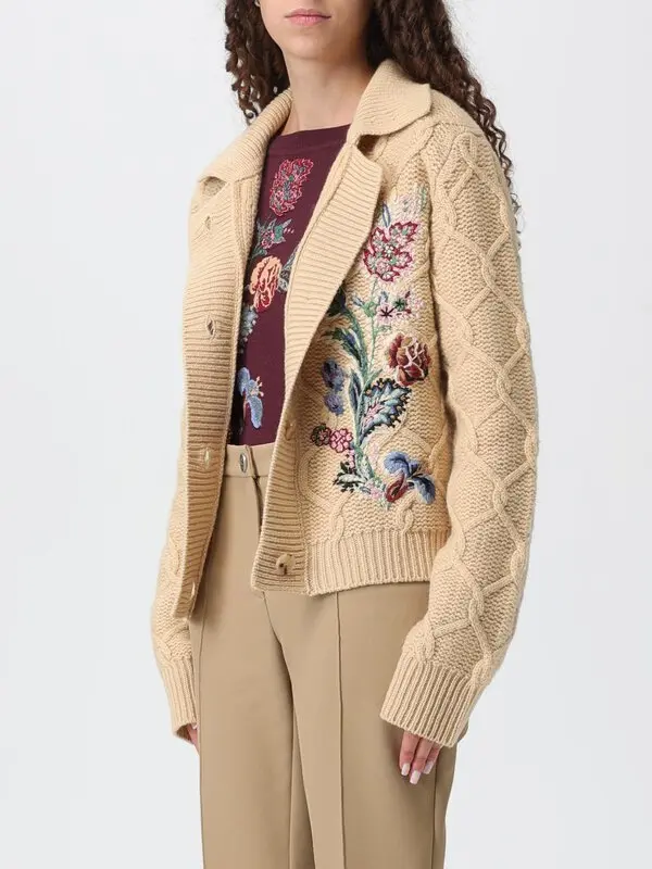 Etro Floral Embroidered Knitted Cardigan