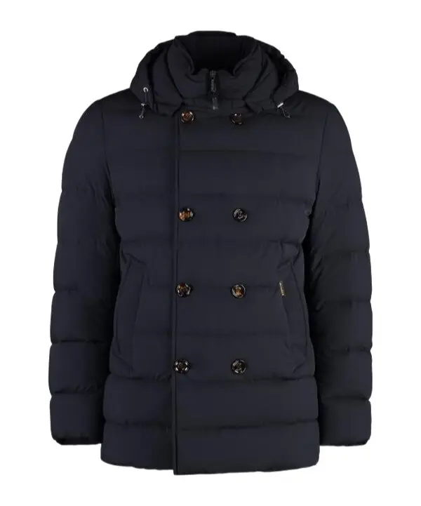 MOORER Double-breasted Down Jacket With Detachable Hood