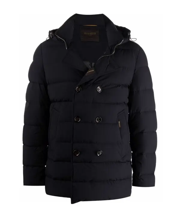 MOORER Double-breasted Down Jacket With Detachable Hood