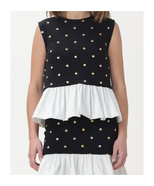 Nina Ricci Polka Dot Peplum Top