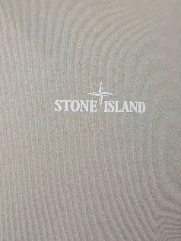 Stone Island Logo Printed Crewneck T-shirt