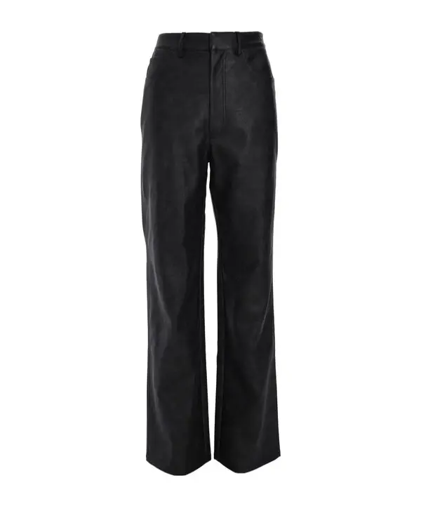 ROTATE BY BIRGER CHRISTENSEN Textured Straight Trousers - Black
