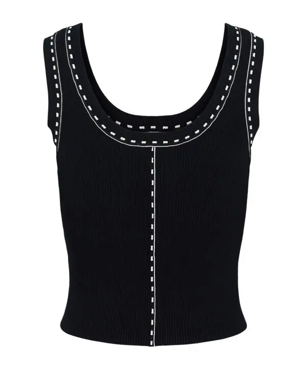 Simkhai Nailah Stitch-detail Knitted Top