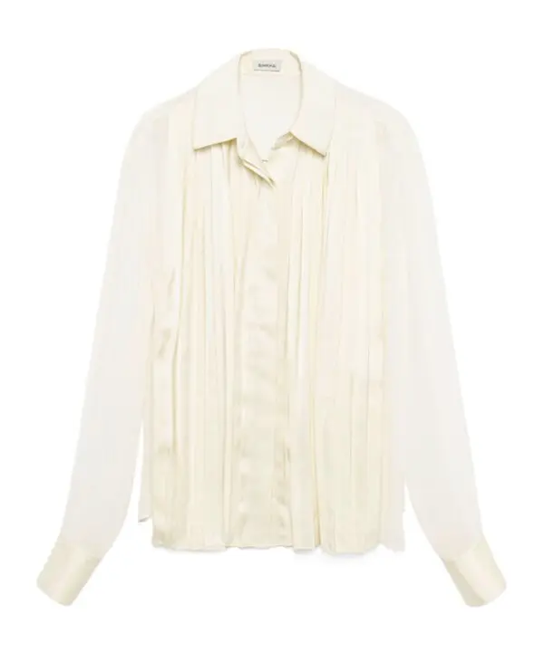 Simkhai Vinka Pleated-front Blouse - Ivory