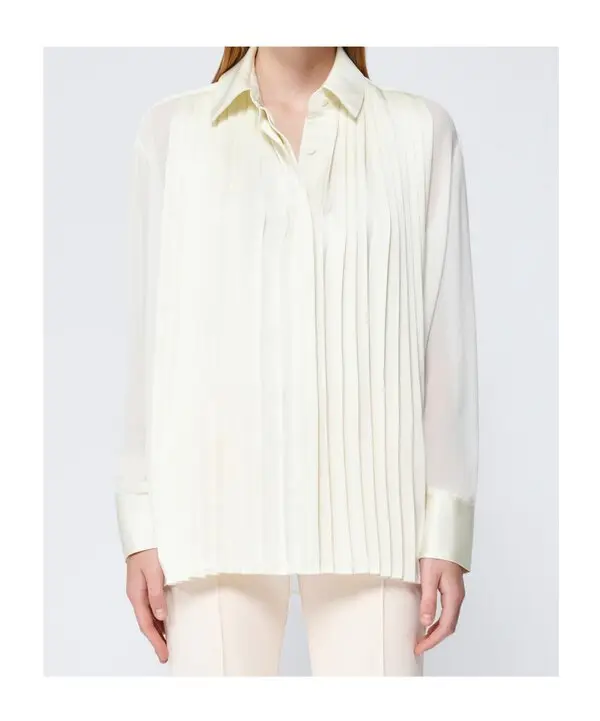 Simkhai Vinka Pleated-front Blouse