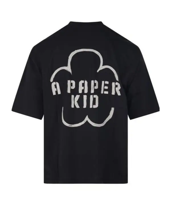 A PAPER KID Logo Cotton T-shirt