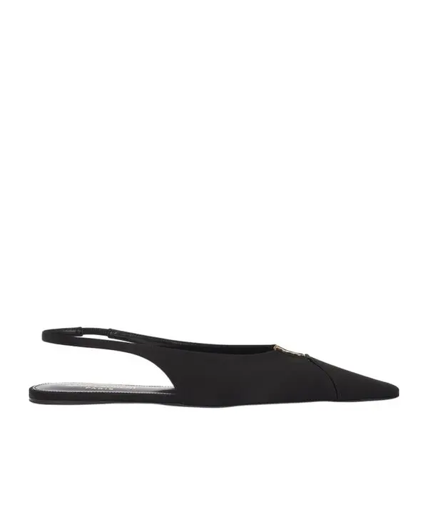 Saint Laurent Pointed Flat Slingback Sandals