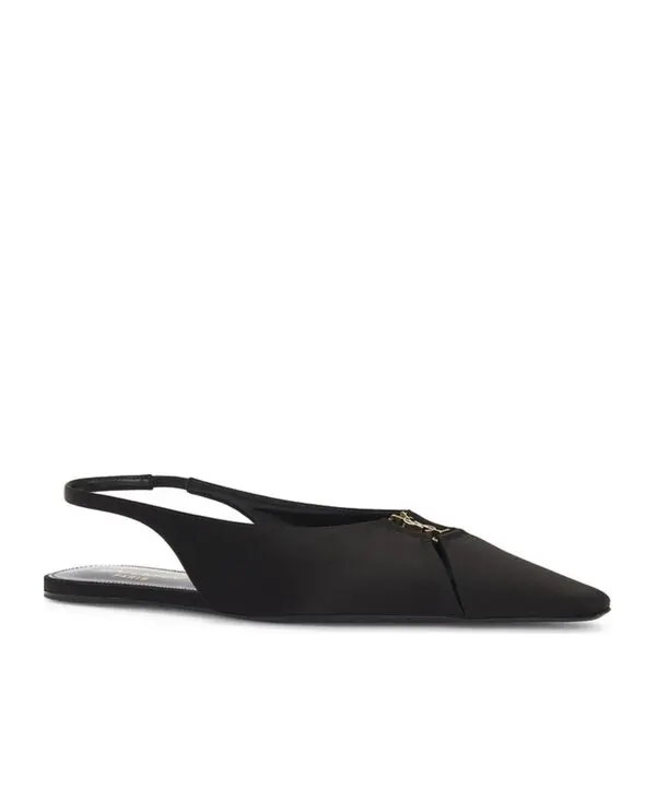 Saint Laurent Pointed Flat Slingback Sandals