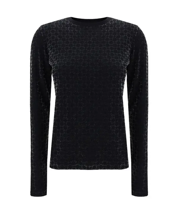 Givenchy Allover Logo Printed Long-sleeved Top
