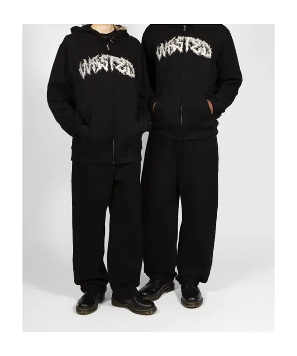 WASTED PARIS Long-sleeved Zip-up Hoodie With Pockets