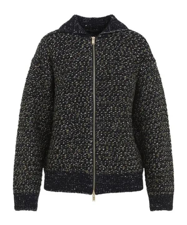 Fabiana Filippi Textured Zip-up Long Sleeve Jacket