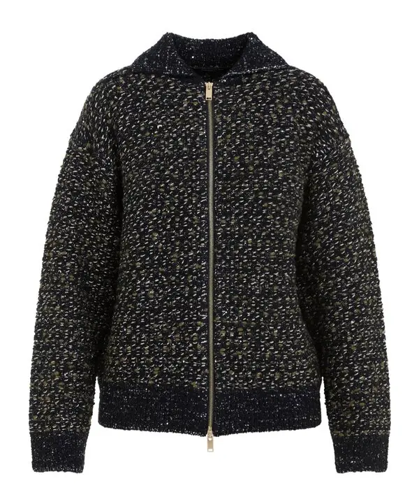 Fabiana Filippi Textured Zip-up Long Sleeve Jacket