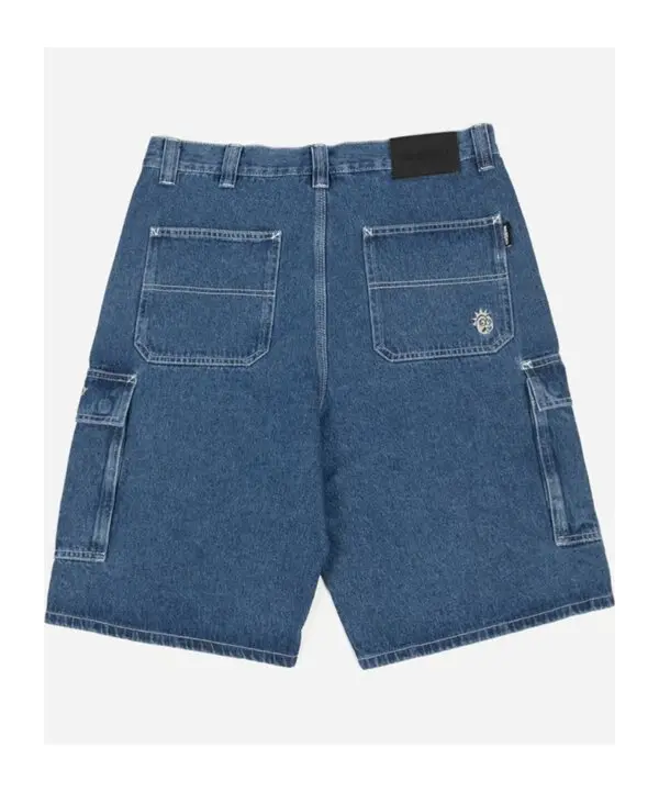 WASTED PARIS Belt Loop Denim Cargo Shorts