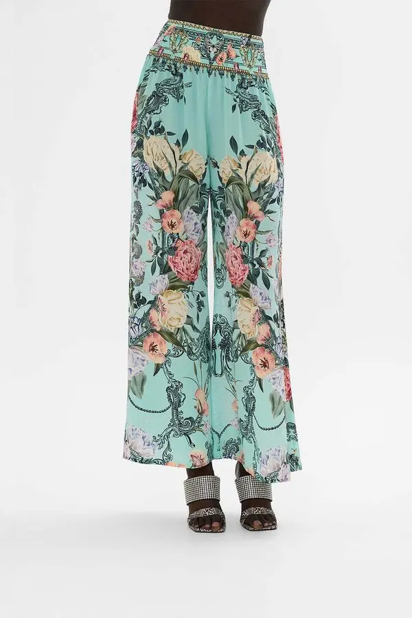 Camilla Pleated Wide-leg Pants