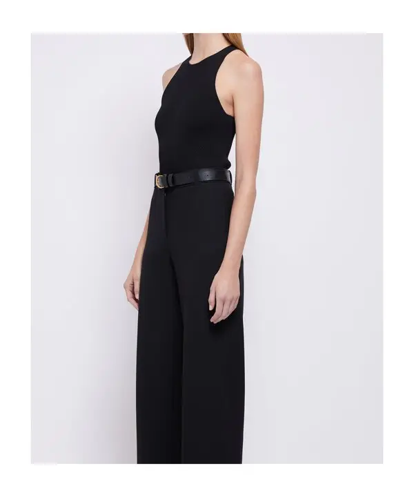 Simkhai Reza Ribbed Racerback Tank Top - Black
