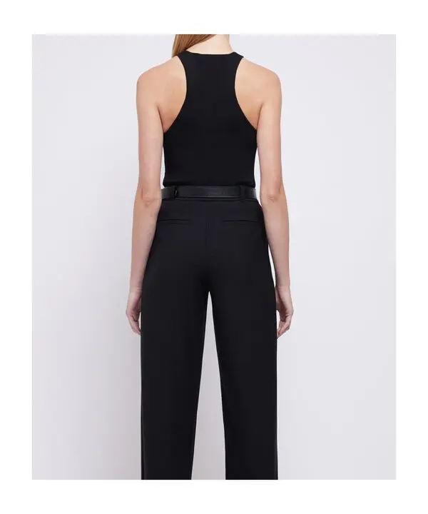 Simkhai Reza Ribbed Racerback Tank Top - Black
