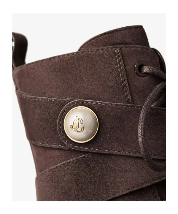 JIMMY CHOO Noemi 45 Logo Plaque Combat Boots