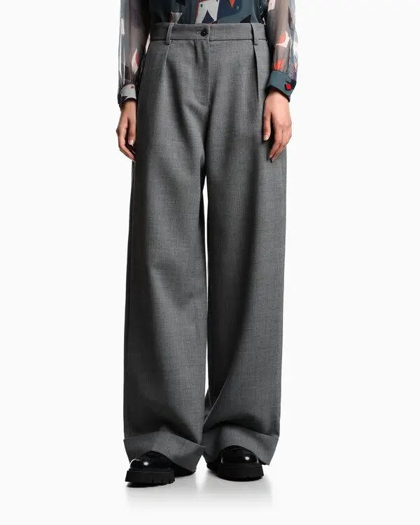 Emporio Armani Wool Casual Pants