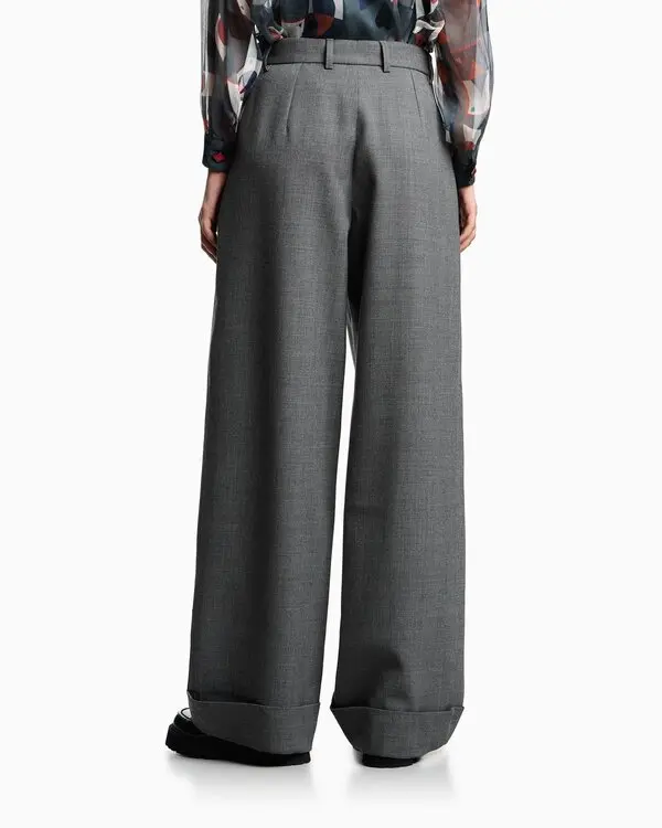 Emporio Armani Wool Casual Pants