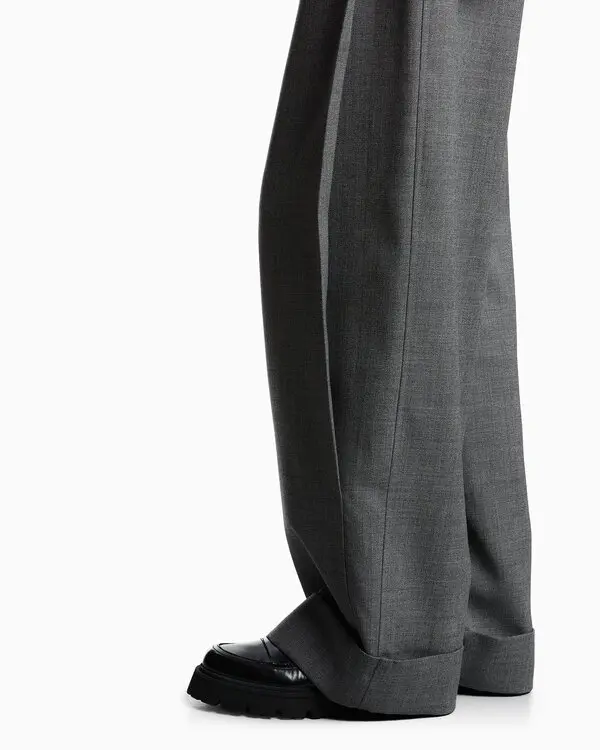 Emporio Armani Wool Casual Pants