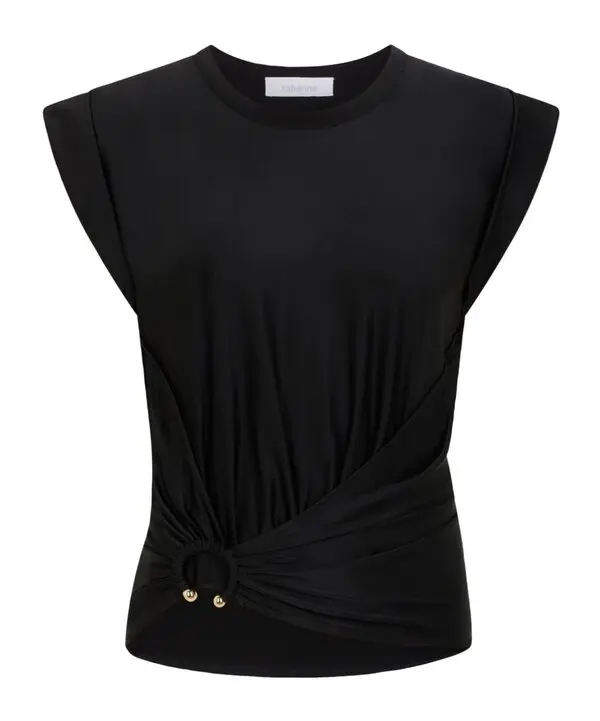 Rabanne Asymmetric Gathered-detail Blouse