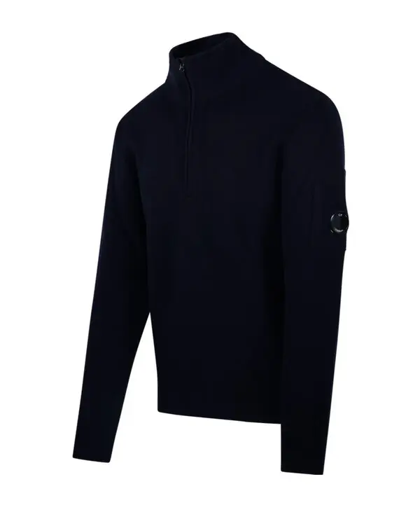C.P. COMPANY Lens Detailed Half-zip Knit Jumper