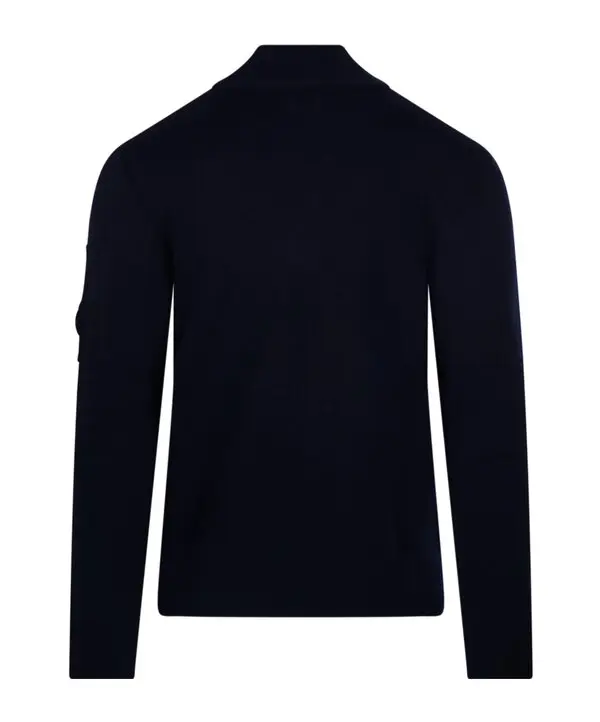 C.P. COMPANY Lens Detailed Half-zip Knit Jumper