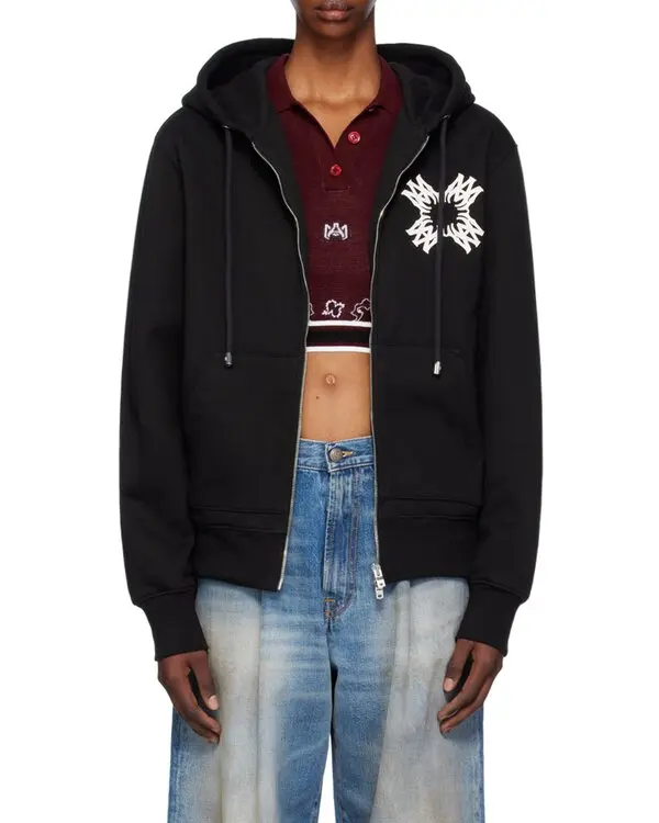 Amiri Zip-up Drawstring Hoodie
