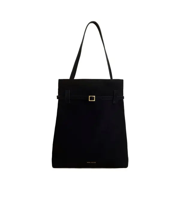 Manu Atelier Buckle Detailed Tote Bag - Black