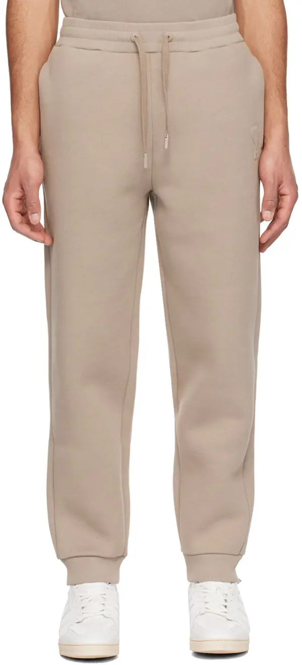 AMI Paris Logo Embossed Drawstring Track Pants