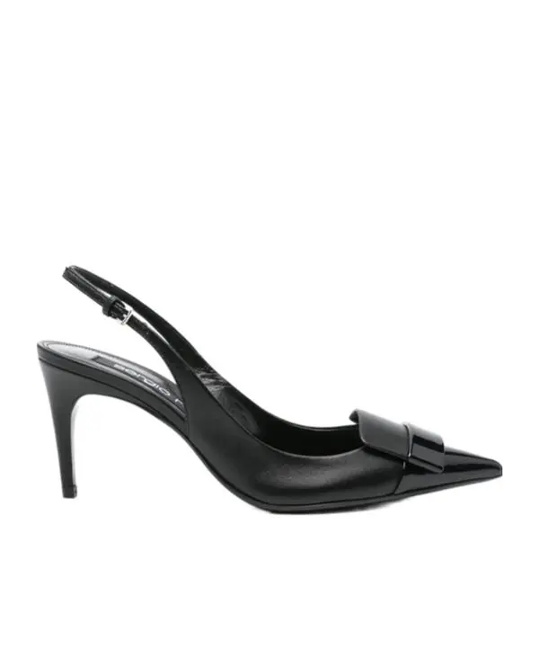 SERGIO ROSSI Pointed High-heeled Sandals - Black