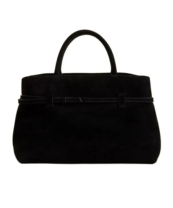 Manu Atelier Buckle Detailed Top Handle Bag - Black