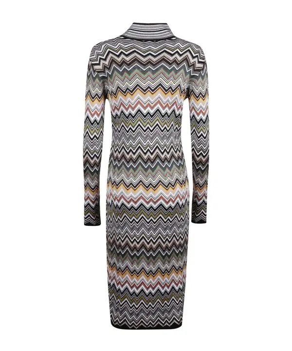 Missoni Zig-zag Long Sleeve Midi Dress
