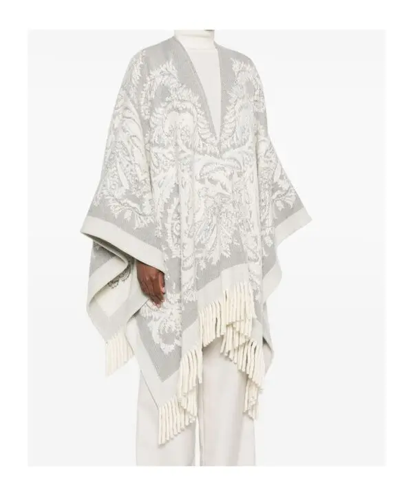Etro Paisley-pattern Fringed Poncho