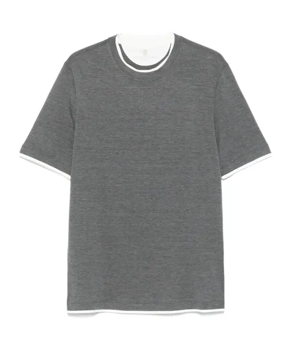 Brunello Cucinelli Crewneck Straight Hem T-shirt