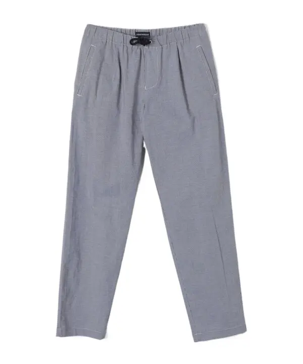 Emporio Armani Houndstooth Cotton-blend Trousers