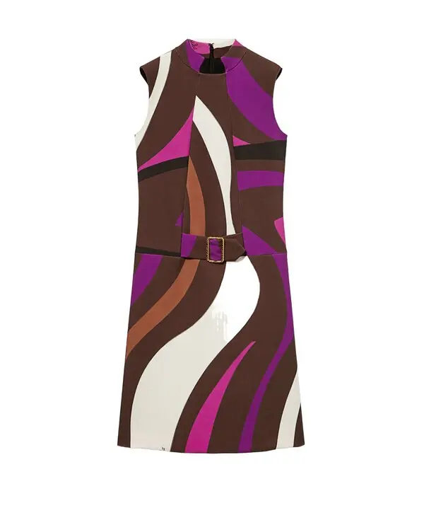 Emilio Pucci Marmo-print Sleeveless Mini Dress - Multi-color