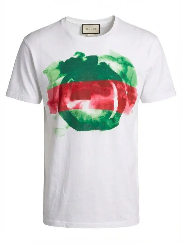 Gucci T-shirt With Round Neck And Short Sleeves - White