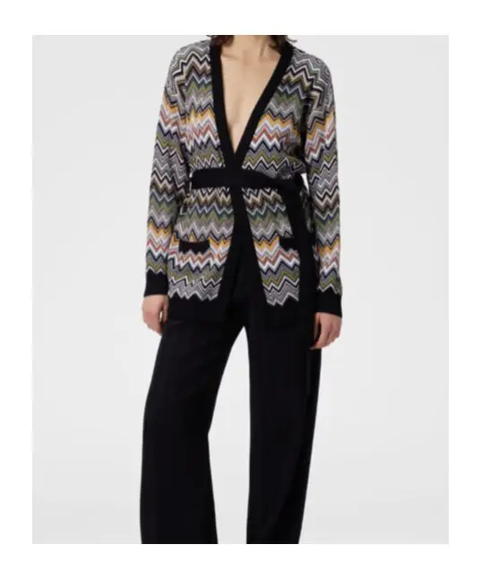 Missoni Chevron-pattern Belted Cardigan