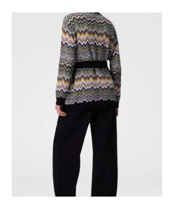 Missoni Chevron-pattern Belted Cardigan