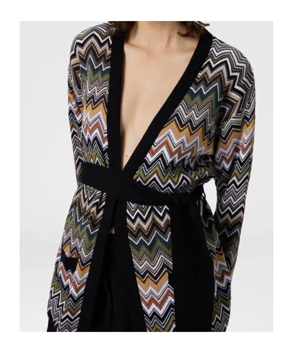Missoni Chevron-pattern Belted Cardigan