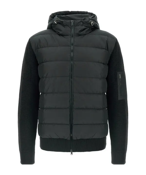 Herno Hooded Quilted-panel Jacket