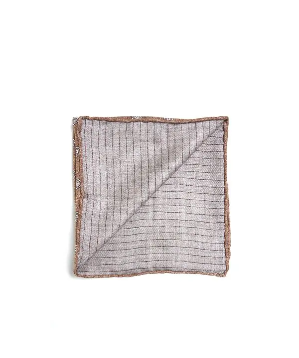 Brunello Cucinelli Geometric-printed Finished Edge Pocket Square