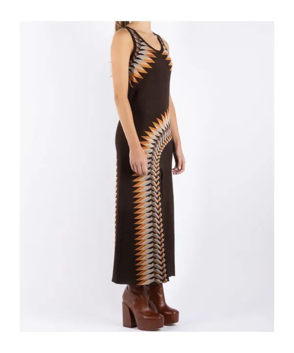 Rabanne Graphic Sleeveless Maxi Dress - Multicolor