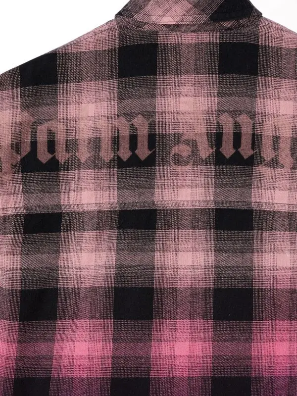 Palm Angels Gradient-effect Flannel Overshirt