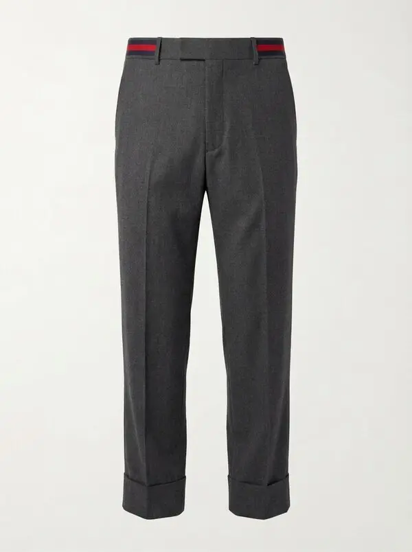 Gucci Twill Web Detailed Trousers
