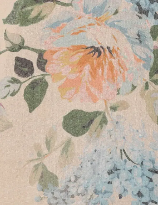 Zimmermann Halliday Relaxed Floral Print Linen Blend Pants - Nude