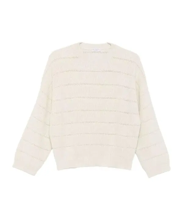 Brunello Cucinelli Open-knit Sweater - Beige