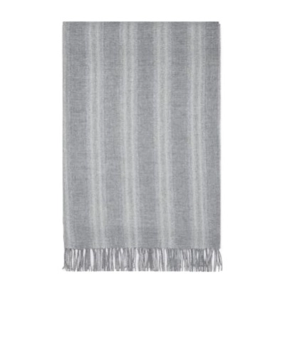 Brunello Cucinelli Striped Fringed Edge Scarf - Gray