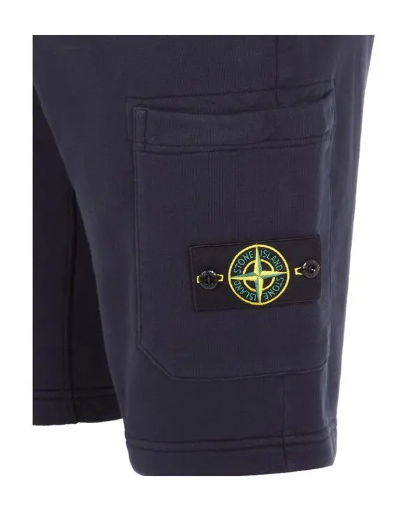 Stone Island Compass Logo-patch Cotton Track Shorts